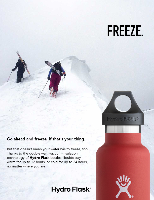 Hydro Flask Print Ads